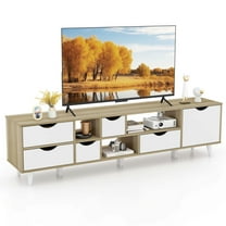 Costway TV Stand for TVs up to 65" with Storage 5 Drawers & 3 Open ...