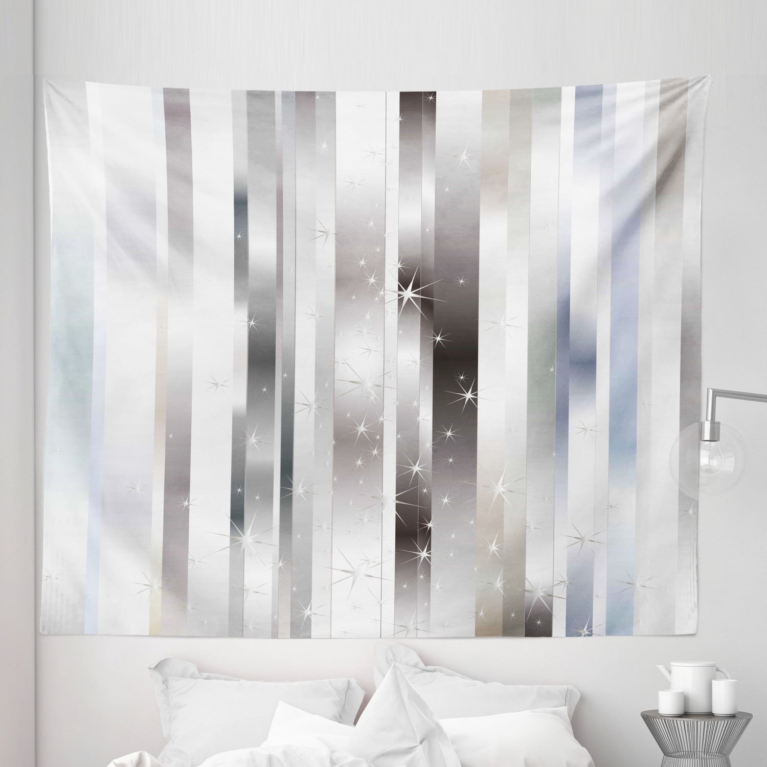 Stripes Tapestry, Modern Composition with Vertical Color Bands and ...
