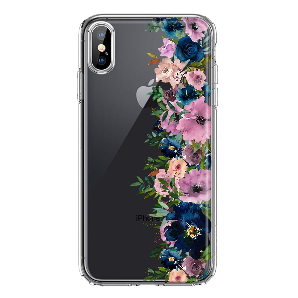 MUNDAZE Apple iPhone XS/X Shockproof Clear Hybrid Protective Phone Case ...