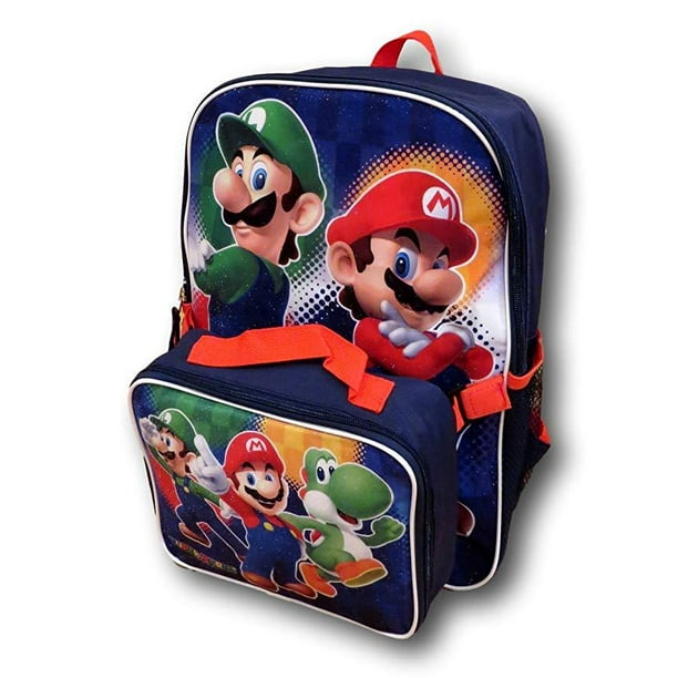 Nintendo Super Mario Backpack with Detachable Insulated Lunch Box ...