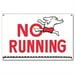 Poolmaster "No Running" Sign for Residential or Commercial Swimming ...