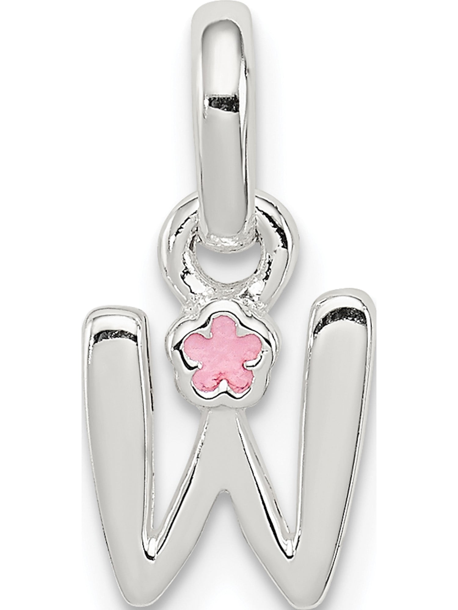 925 Sterling Silver Letter W with Enamel Pendant / Charm | Walmart Canada
