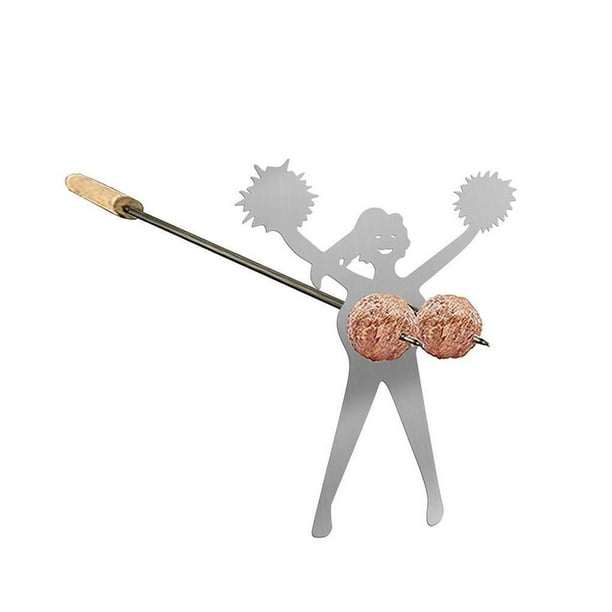 destyer Hot Dog Roasting Stick Barbecue Skewer Stick Barbecue Fork for ...