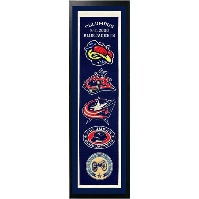 Columbus Blue Jackets Logo History Felt Banner 14 x 37 - Walmart.com ...