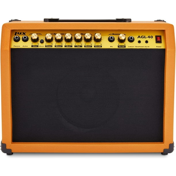 LyxPro 40 Watt Electric Guitar Amplifier with Built-in Speaker & Jack ...