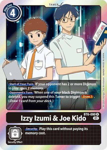 Digimon Double Diamond Rare Izzy Izumi & Joe Kido BT6-090 - Walmart.com