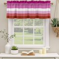 Color Stripes 2 Panels Kitchen Valance, Red Purple Pink White Striped ...