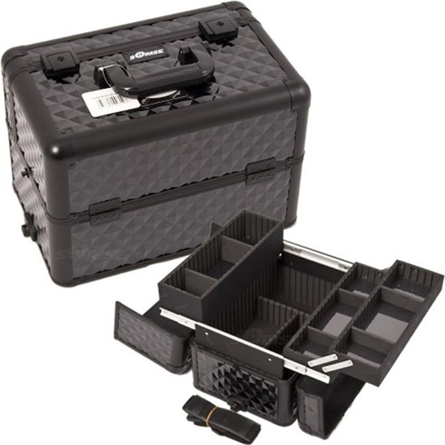 Sunrise E3302DMAB All Black Diamond Pro Makeup Case - Walmart.com