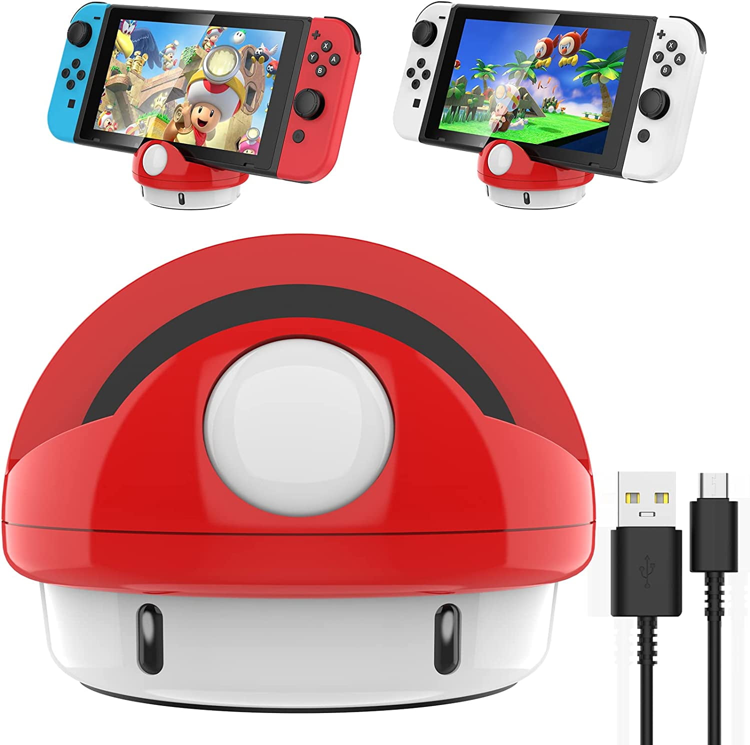 Switch Charger Dock for Switch/Switch Lite/Switch OLED,Portable Type C ...