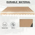 BETISEF 13' x 8' Patio Retractable Awning Outdoor Sun Shade Shelter ...