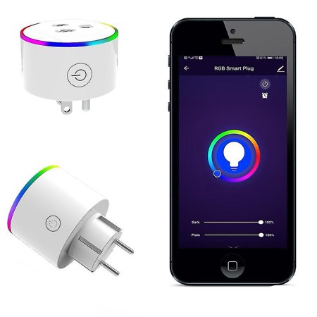 Rgb Wireless Power Socket Smart Plug - Remote Control With Alexa ...