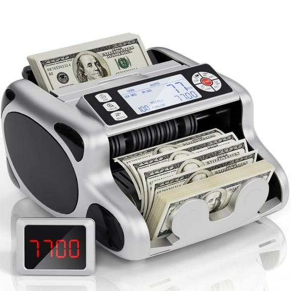 Counterfeit Bill Money Detector Machine with LCD Display, Portable ...