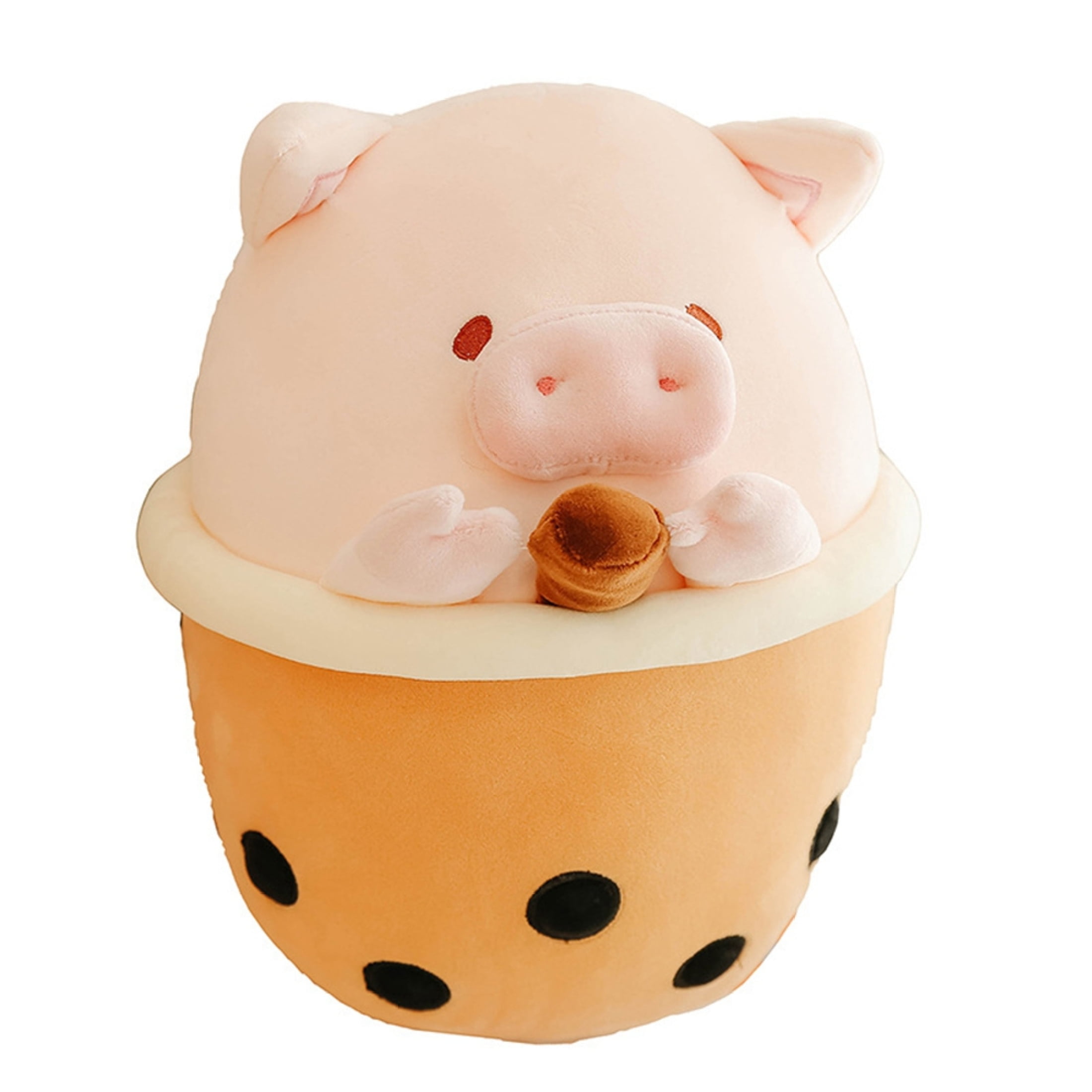 EUBUY Animal Milk Tea Cup Plush Toy Cute Plush Cushion Bubble Tea Cup ...