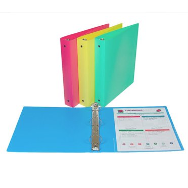 Wilson Jones ACCOHIDE Round Ring Binder, 1/2", Assorted Colors ...