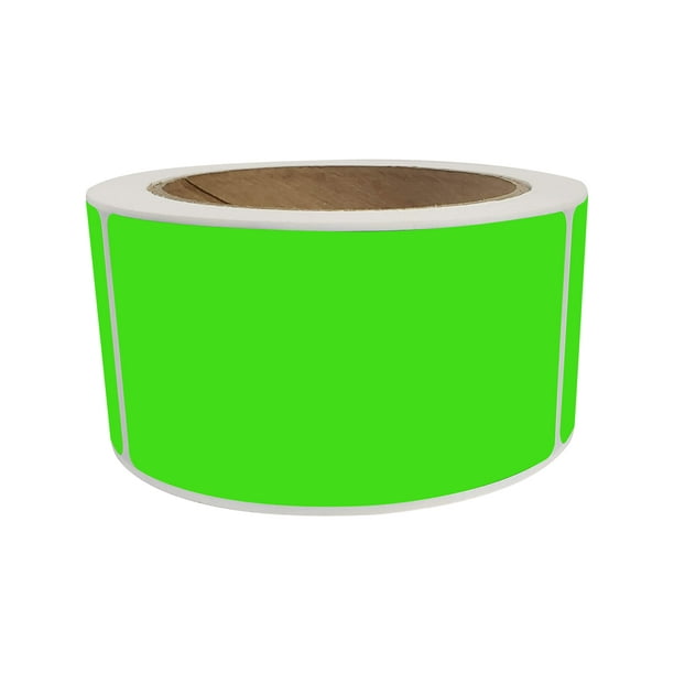 Royal Green Rectangular Colored Label Sticker 4x2 inch (100mm x 51mm ...