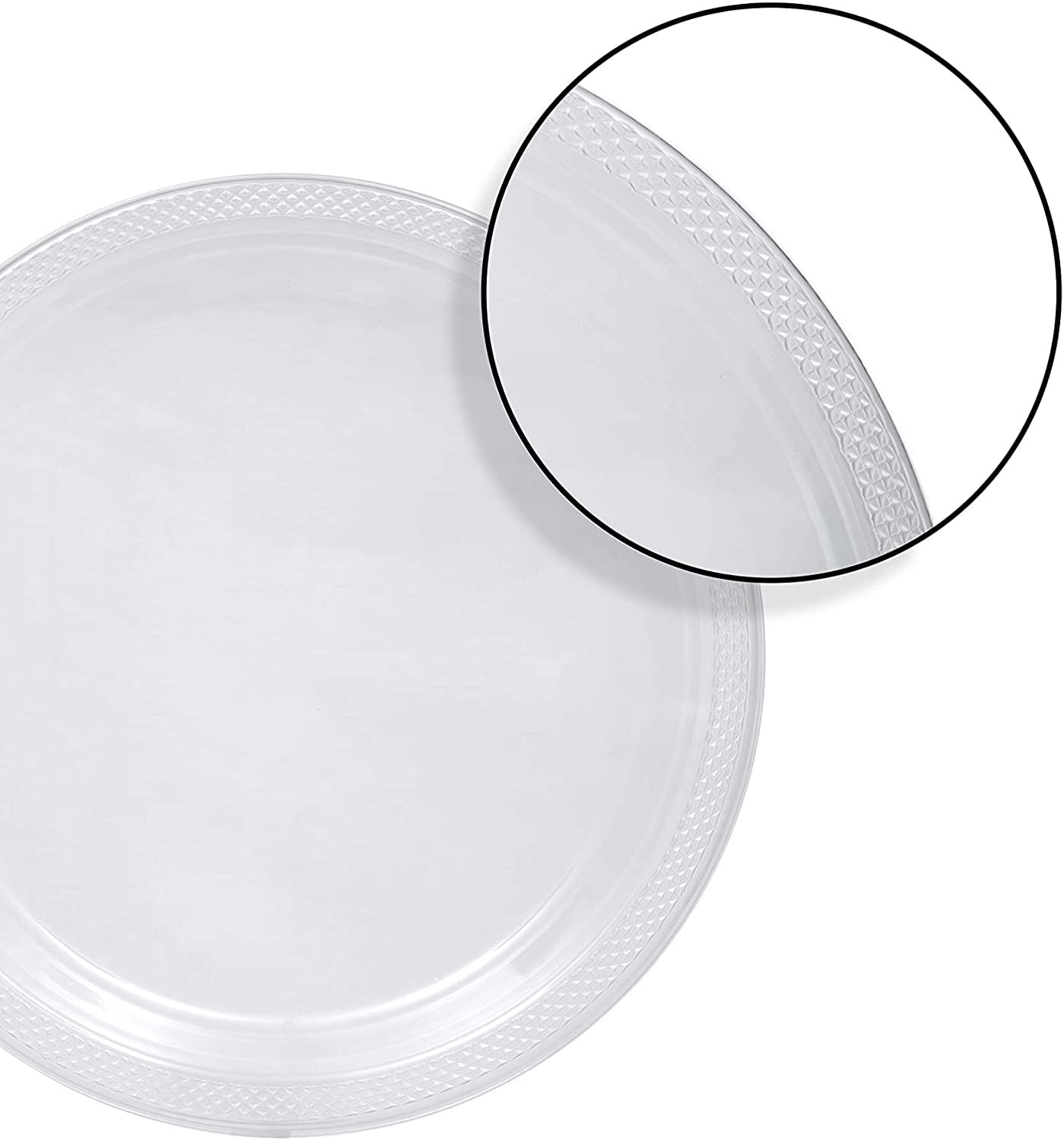Buy Exquisite 9 Disposable Plastic Plates Bulk - 100 Count Party Pack ...