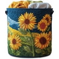 Aufmer Household Sundries Organizer Embroidered Foldable Laundry Bucket ...