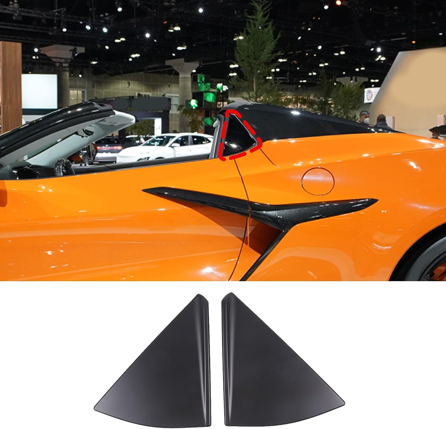 TINKI Rear Side Window Louver Cover Compatible with Chevrolet Corvette ...