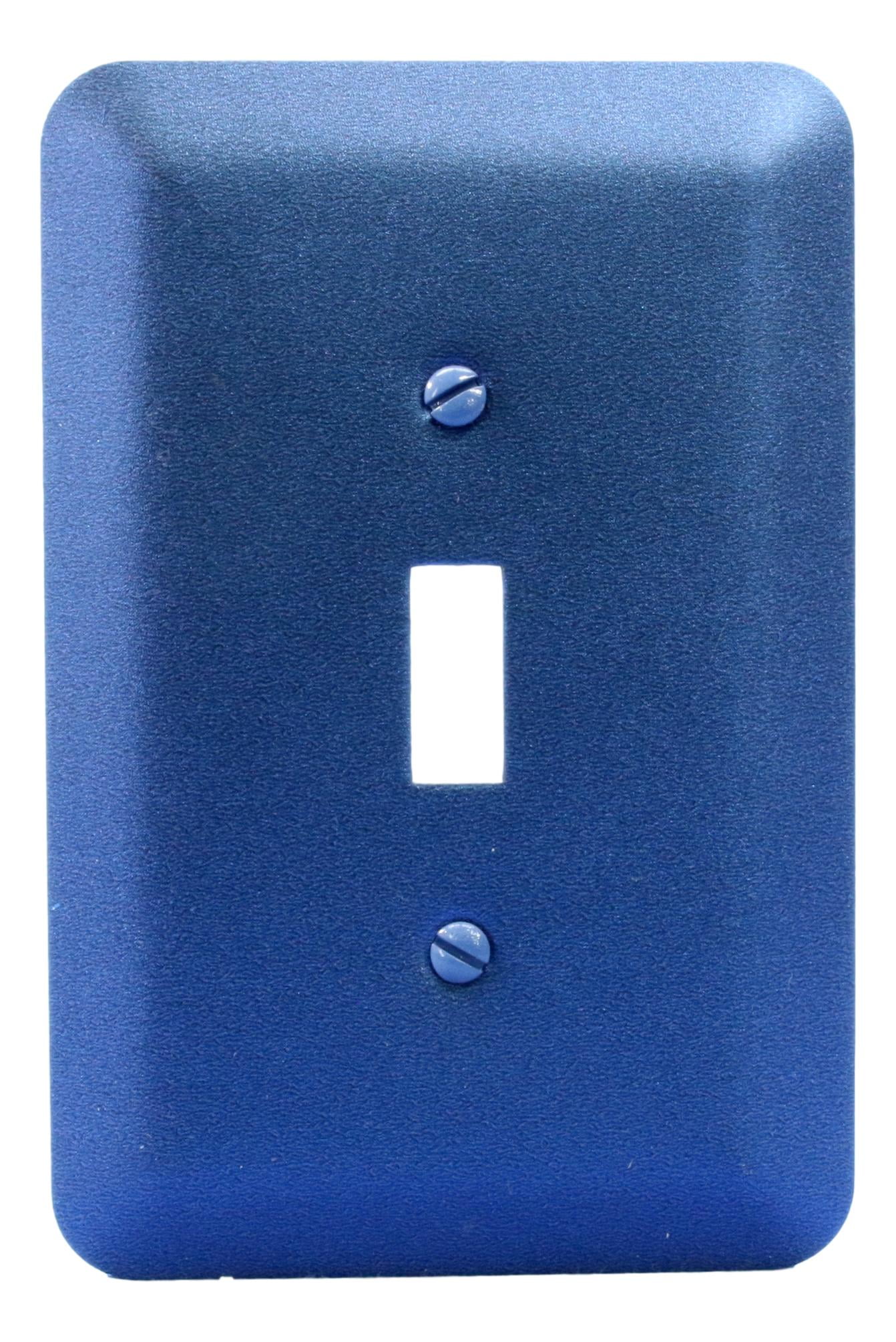 Leviton 1G Jumbo Metallic Blue Switch Cover Oversize Toggle Wall Plate ...