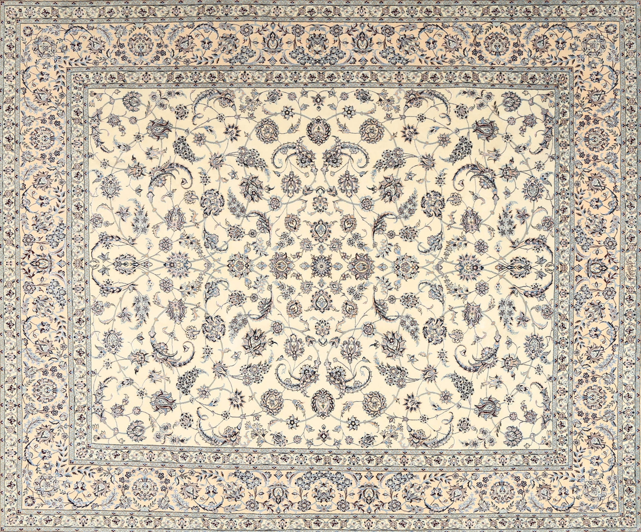 Ahgly Company Machine Washable Indoor Rectangle Traditional Vanilla ...