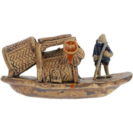 Aquarium Ceramics Boat Mini Vintage Boat Statue Fish Tank Ship ...