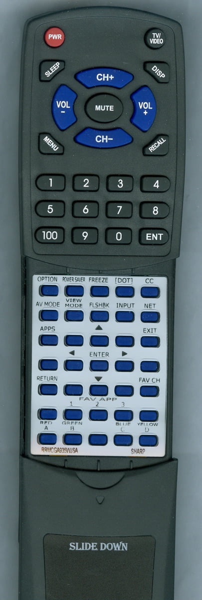 Replacement Remote for Sharp GA935WJSA, LC70LE734, LC70LE734U, LC52LE830U, LC60LE732U ...