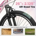Ambifirner 26 Inch Mountain Bike for Women: V Brakes 21 Speeds Women ...
