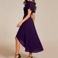 Womens Spring Summer Chiffon Wedding Guest Dresses V Neck Ruffle ...