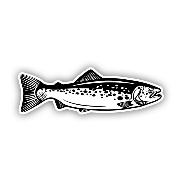 Trout Sticker Decal - Self Adhesive Vinyl - Weatherproof - Made in USA ...