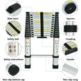 16FT Aluminum Telescoping Ladder, Portable Extension with Lock, 330lb ...