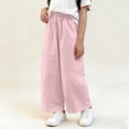 AGKIZG Solid Casual Long Pants Elastic Waist with Side Pockets Soft ...
