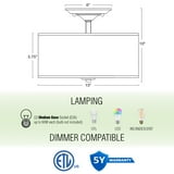 Kira Home Addison 13" Modern Drum Semi Flush Mount with Off-White ...