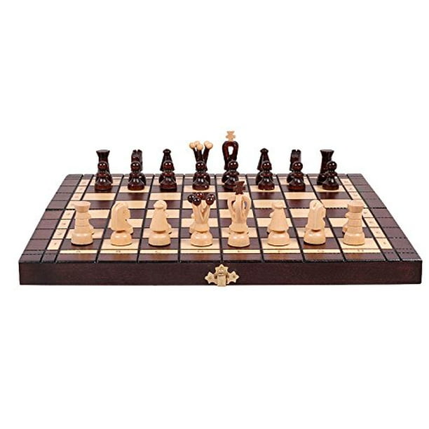 Chess and Checkers (Draughts) Set - Hand Crafted Wooden Pieces, Board ...