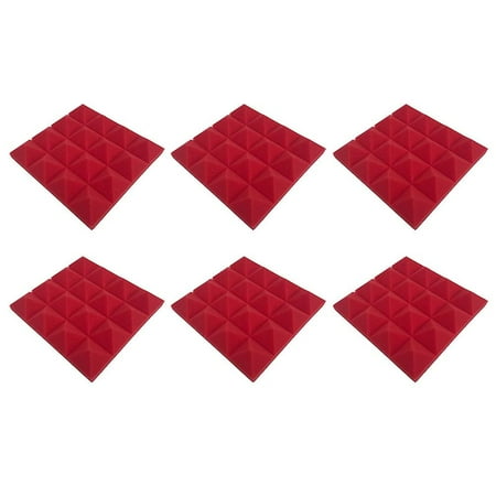 6pcs 25x25x5cm Pyramid Studio Acoustic Panel Tile Soundproof Foam ...