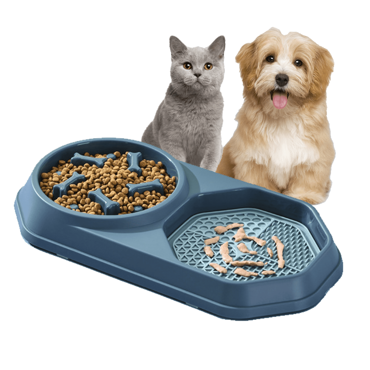 LECHONG Dog Bowls, Non Slip Dog Slow Food Feeding Pet Bowl for Small ...