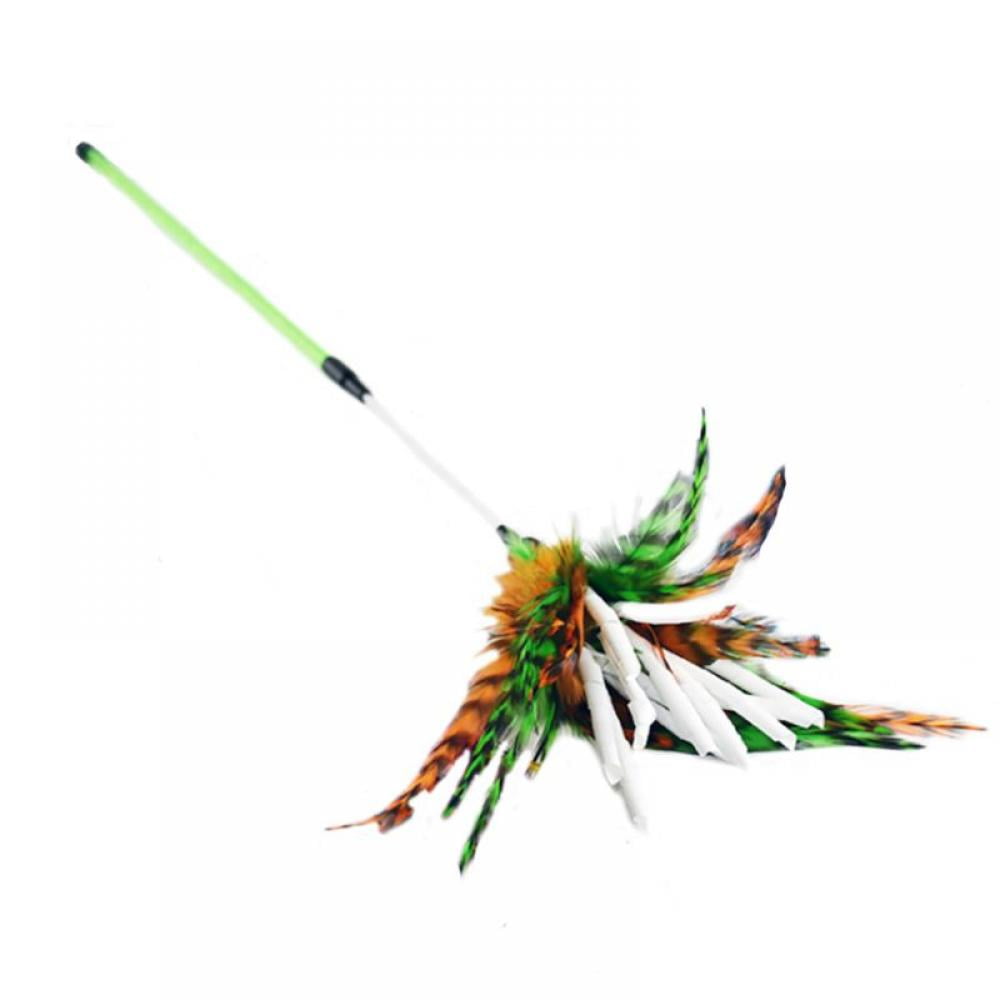 Cat Teaser,Pussy Paper Screw Chicken Hair,Durable Popular Cat Stick ...