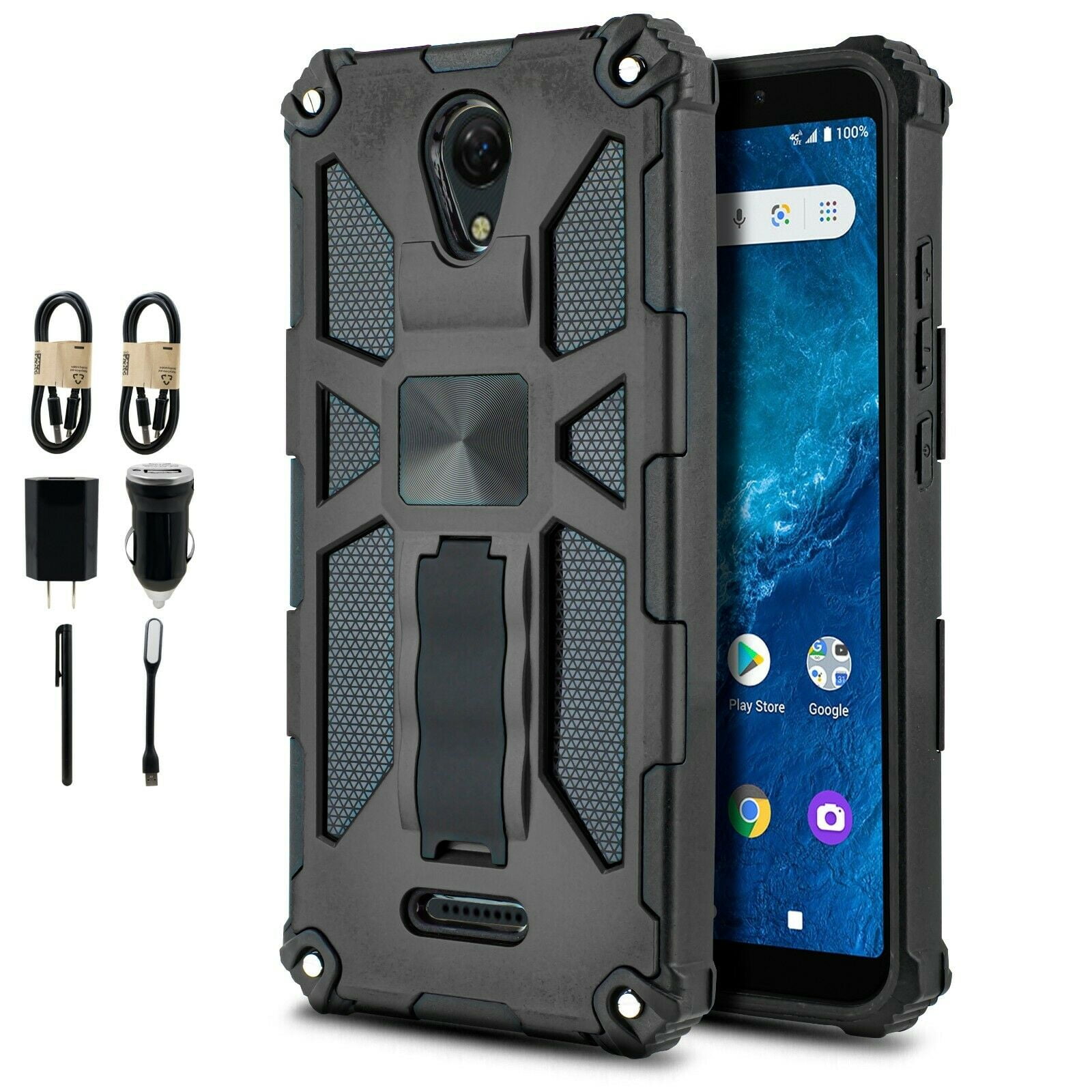 Value Pack + for BLU Wiko Ride 2 Wiko Life 2 with Tempered Glass Hybrid ...