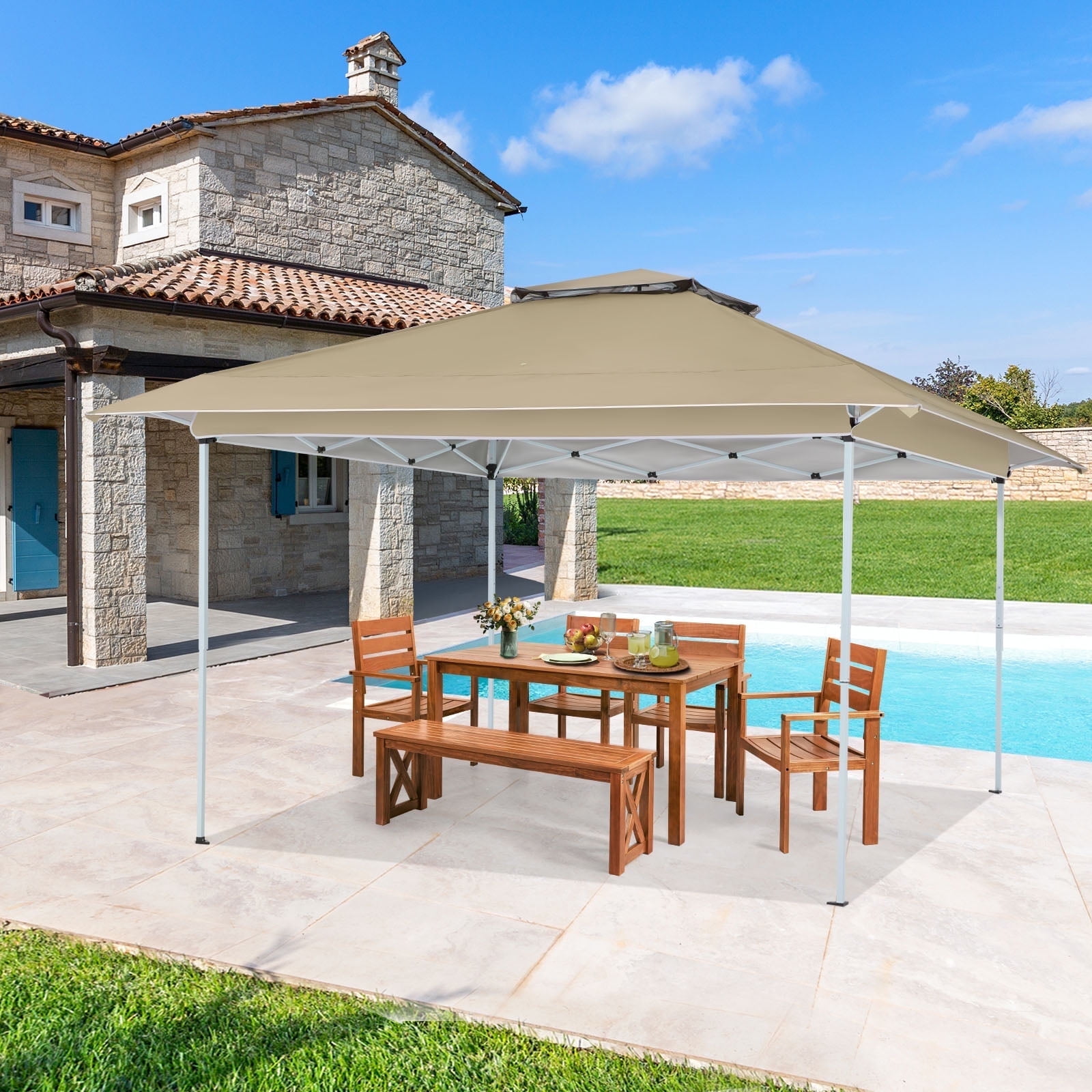 AVAWING 12x12 ft 39 lbs Outdoor Pop-up Canopy Party Tent Easy Setup ...