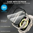 2 Pack Hard PC Case with Tempered Glass Screen Protector Compatible ...