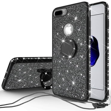 New iPod Touch Case, iPod 7/6/5 Case Glitter Ring Stand Bling Sparkle ...