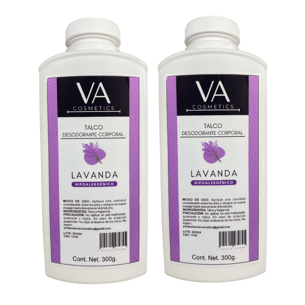 Talco Corporal Aroma Lavanda 2 piezas VA | Walmart en línea