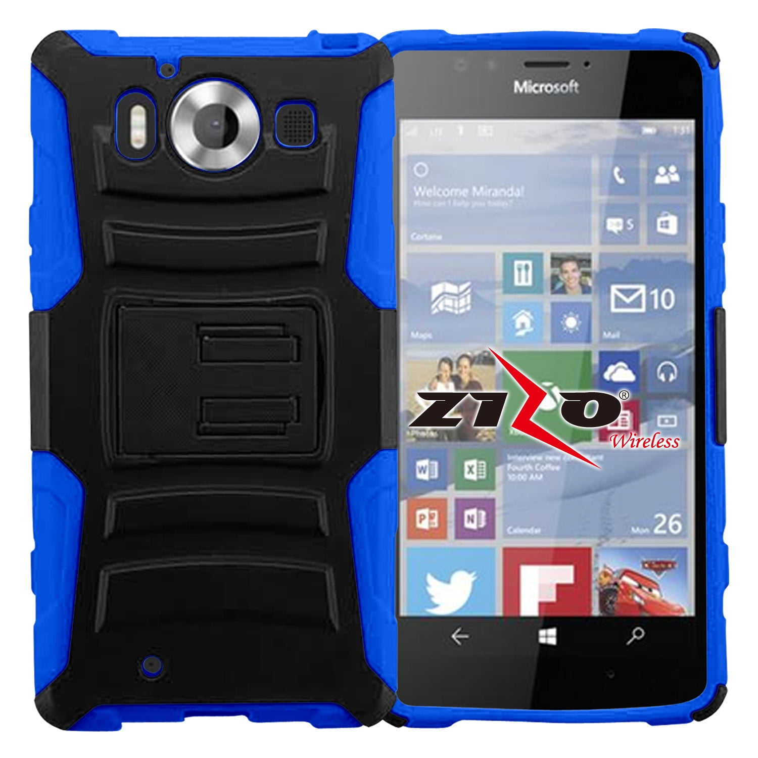 For Nokia Lumia 950 - Armor Hybrid Heavy Duty Tough Dual Layer Rugged ...