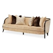 Michael Amini Carmela Mansion Sofa - Almond/Gold - Walmart.com