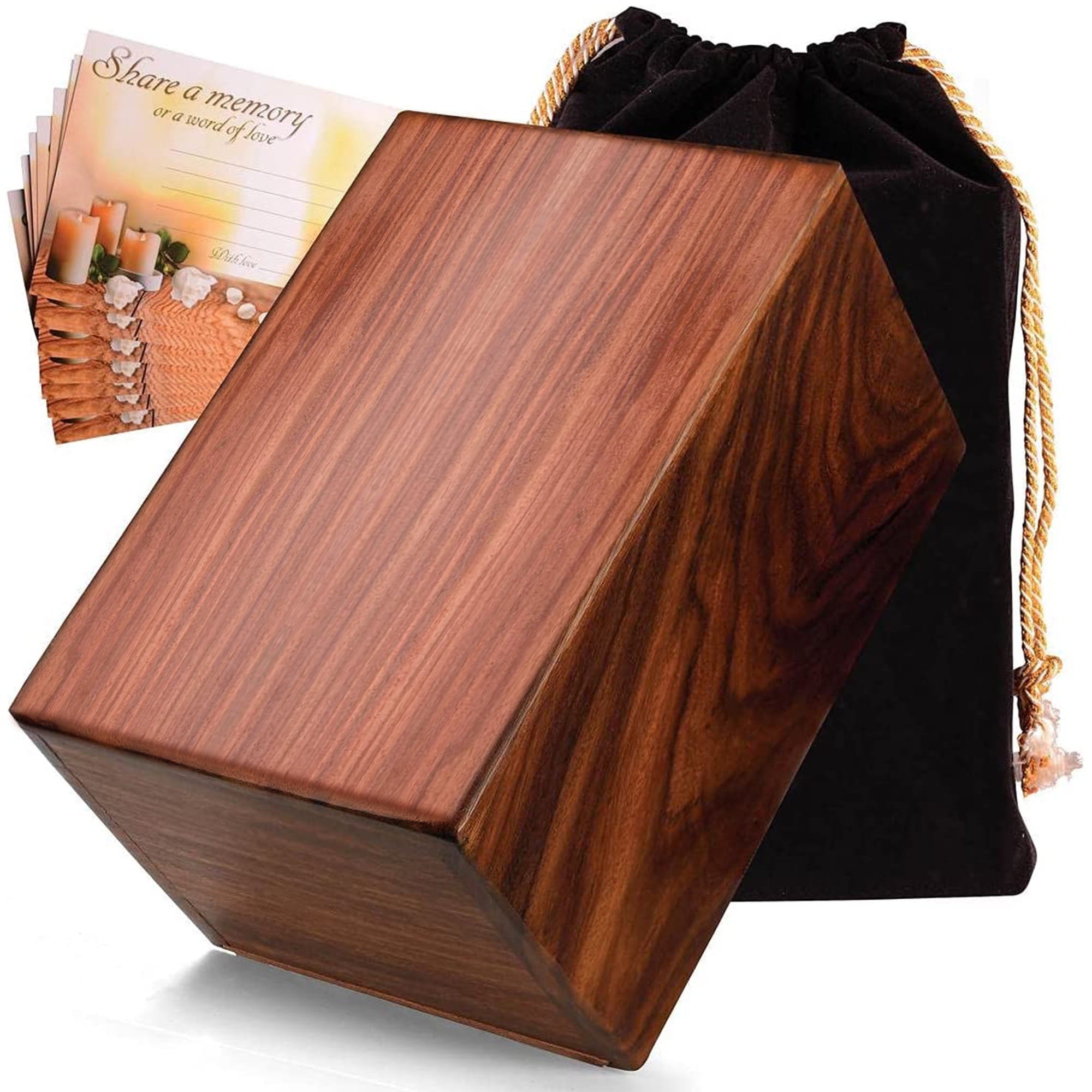 Forever Lane Rosewood Cremation Urn Decorative Box Wooden Urn for Ashes ...