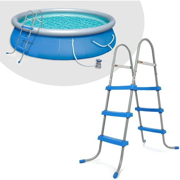 Kojem 36 inch Pool Ladder Steel for Above Ground Pools Inflatable ...