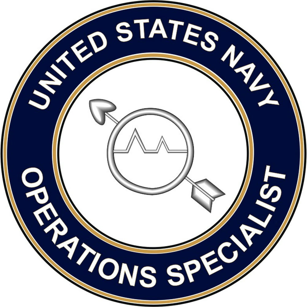 3.8 Inch U.S. Navy Operations Specialist OS decal - Walmart.com ...