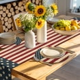 American Flag Round 15 Inch Placemats Set of 2, Vintage Red BlueUSA ...