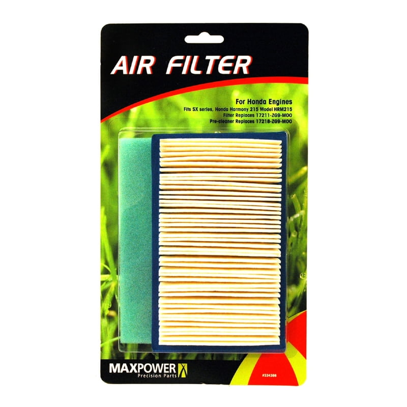 MaxPower 334386 Air Filter with Pre-Filter Replaces Honda 17211-ZG9-M00 ...