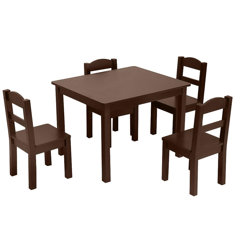SamyoHome Kids Table and Chairs Set - 4 Chairs and 1 Activity Table for ...