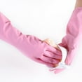 BESTYASH 1Pair Waterproof Yellow Latex Gloves for Kitchen Use with ...